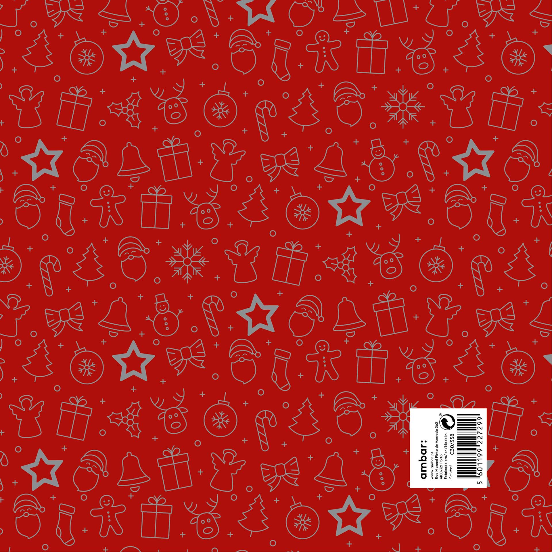 Resma de 25 Folhas de Papel Natal Christmas Angel C30/358 – ambar