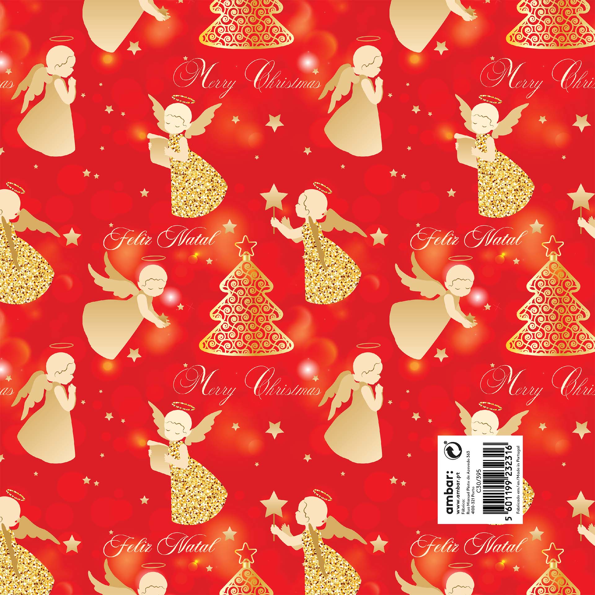 Resma de 25 Folhas de Papel Natal Christmas Angels C30/395 – ambar